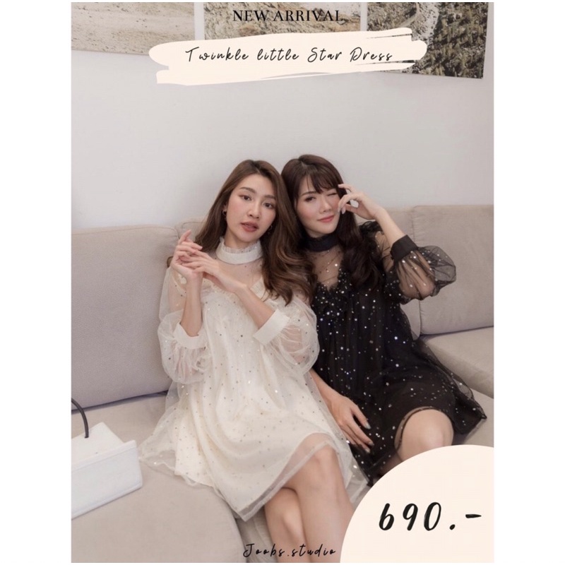 Joobs Studio Twinkle Little Star Dress / size XS | Shopee Thailand