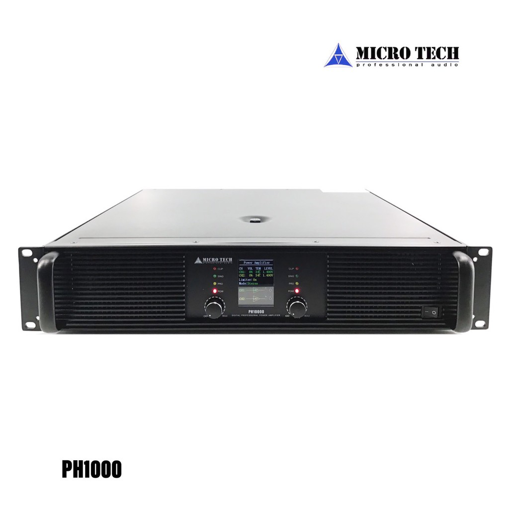 MICROTECH รุ่น PH6000 เพาเวอร์แอมป์ 2 CH Class D กำลังขับ 1000X2 ที่ 8 ...
