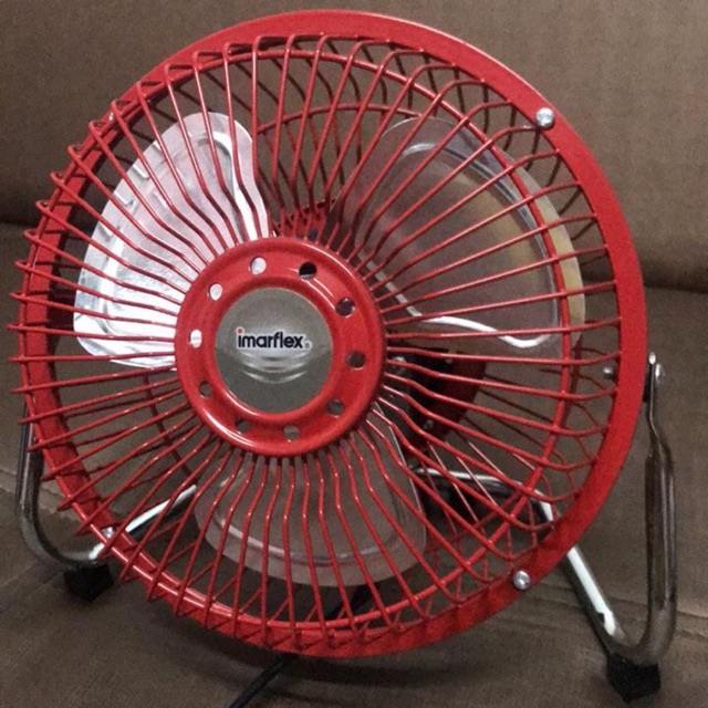 พัดลมจิ๋ว mini fan สีแดง ยี่ห้อ imarflex | Shopee Thailand