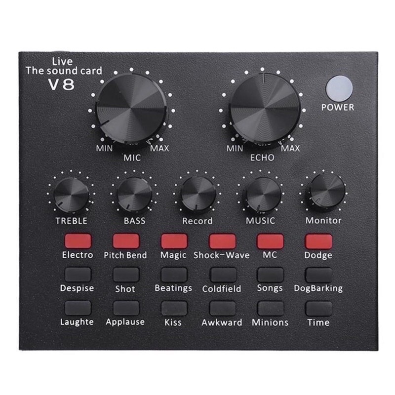 V8 V8s+ Audio USB Headset Microphone Webcast Live Sound Card for Phone ...