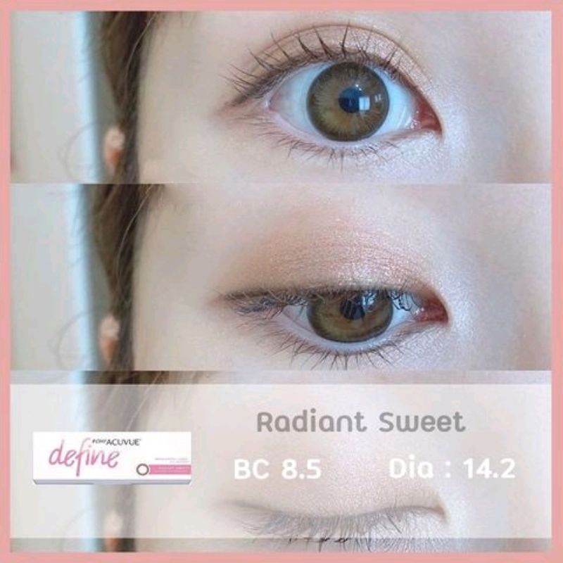 1-DAY ACUVUE® DEFINE™ สี Radian Sweet แบ่งขายเป็นคู่ 2 ชิ้น | Shopee ...