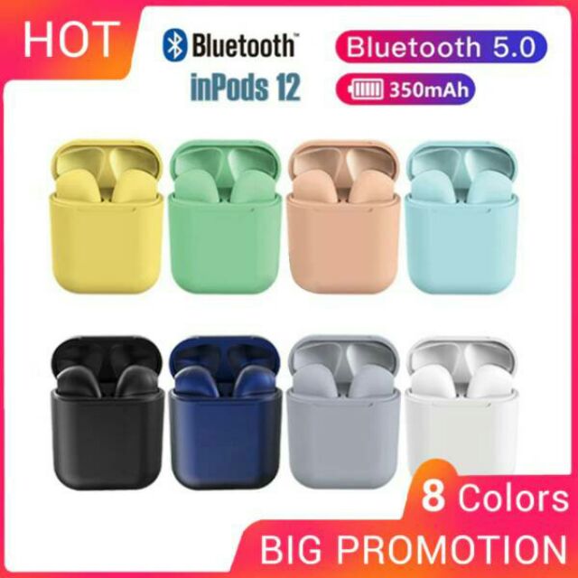 inpods 12 หูฟังบลูธูท หูฟังไร้สายพร้อมกับไมค์ในตัว ใช้ฟังเพลง ดูหนัง ...