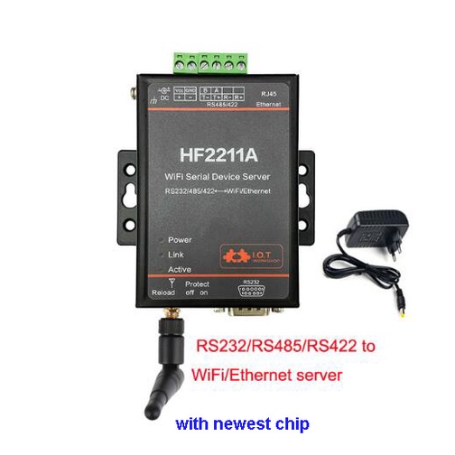 WiFi Serial Device Server RS232/RS485/RS422 Serial Port to WiFi Ethernet Converter Module HF2211 ...