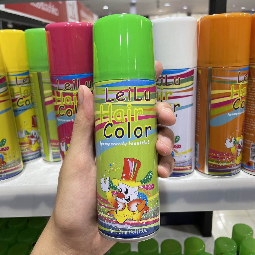 สเปรย์เปลี่ยนสีผมชั่วคราว Leilu ล้างออกง่ายกลิ่นไม่ฉุน ขนาด 125 ml ...