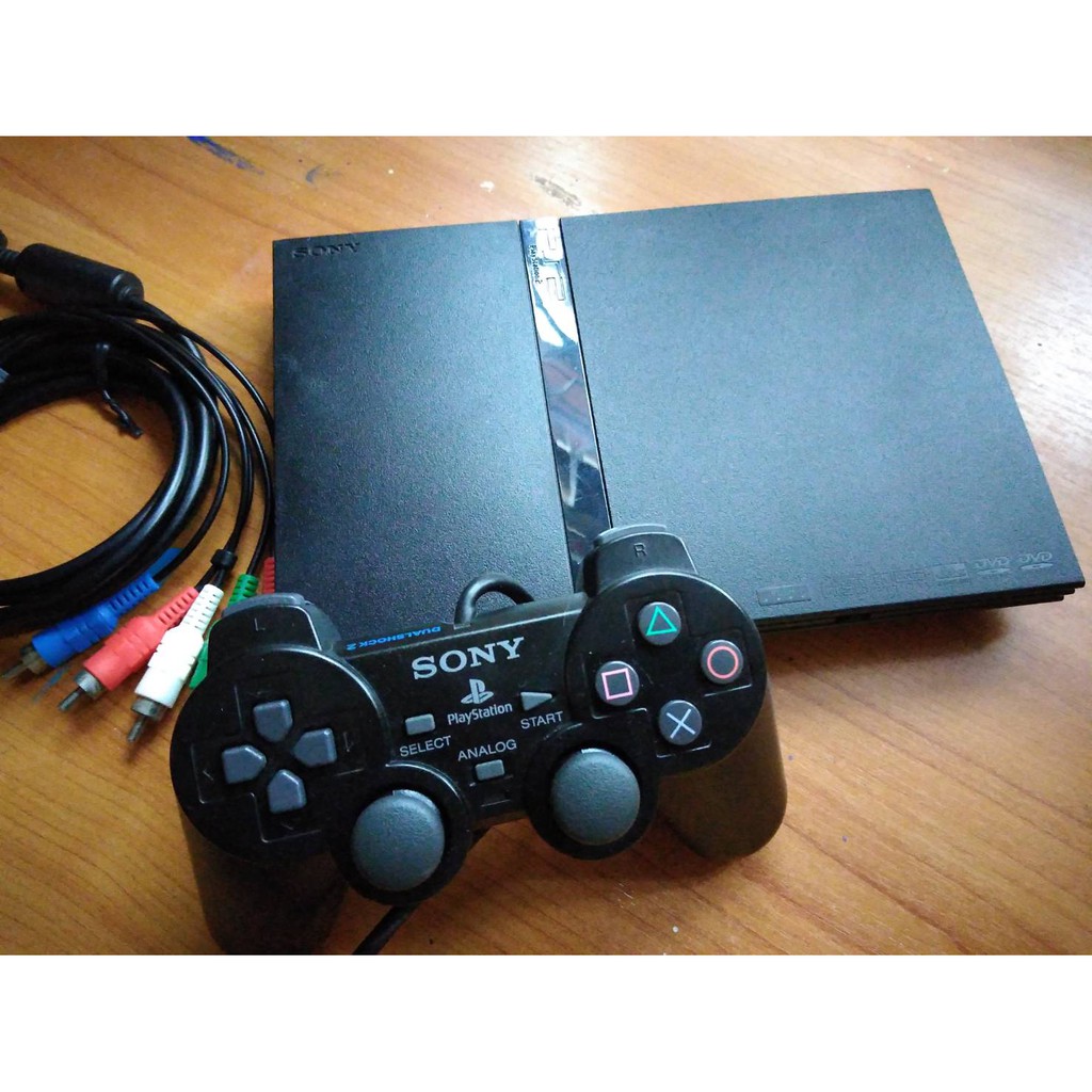 เครื่อง Playstation 2 PS2 Slim ไฟตรง เล่นแผ่นแท้ Japan / Asia พร้อมเมมบูทและเมม 32G | Shopee ...