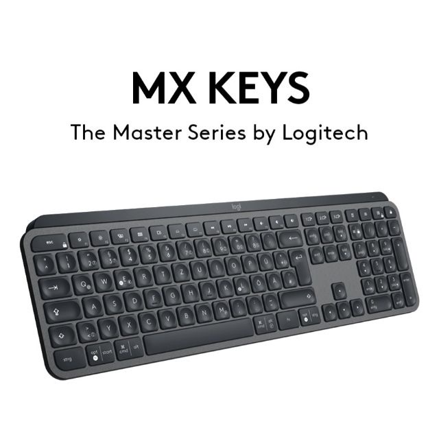 Logitech MX Keys Advanced Wireless Illuminated Keyboard - Graphite | Shopee Thailand