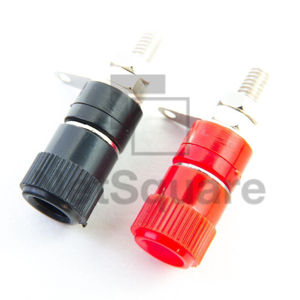 Banana Plug Female Terminal 4mm ช่องต่อบานานา ดำ แดง ตัวยาว Red/Black ...