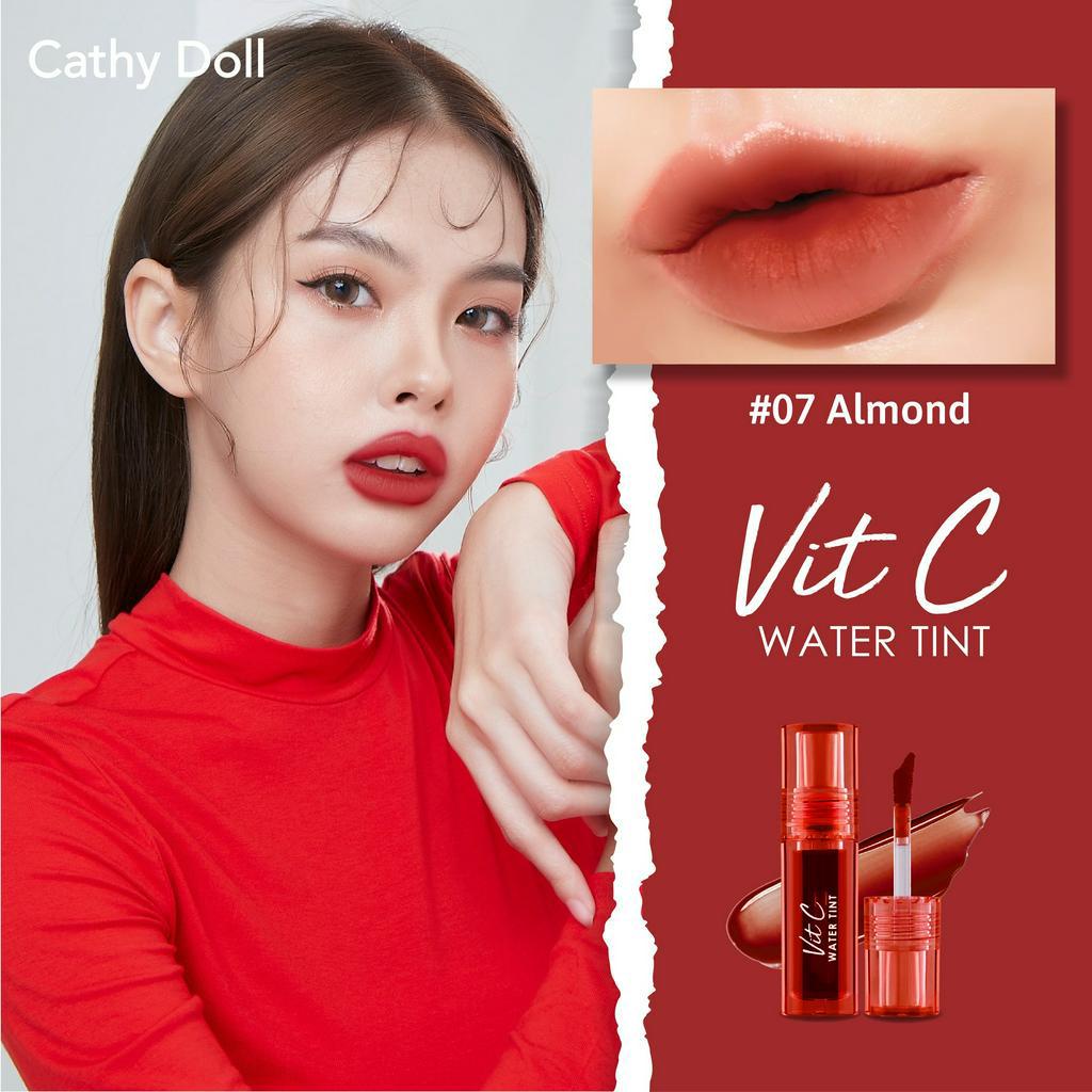 CATHY DOLL Vit C Lip Tint 2.7g. เคที่ดอลล์ วิทซี วอเตอร์ ทินท์ ลิปทินท์ ...