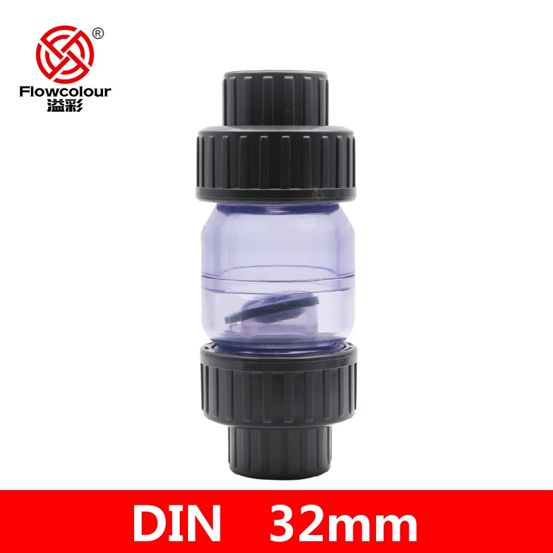 Flowcolour UPVC 32mm Gray Swing Check Valve Non-ReturnFlap Valve One ...