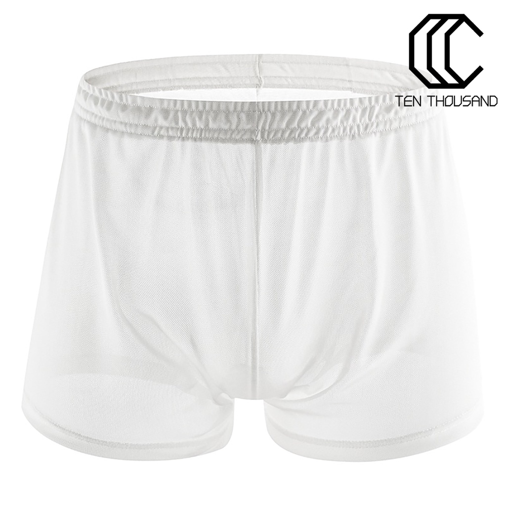 [ขายดี]♥Soutong กางเกงบ็อกเซอร์ซีทรู เอวกลาง ผ้าตาข่าย แบบบาง สีโปร่งใส ...