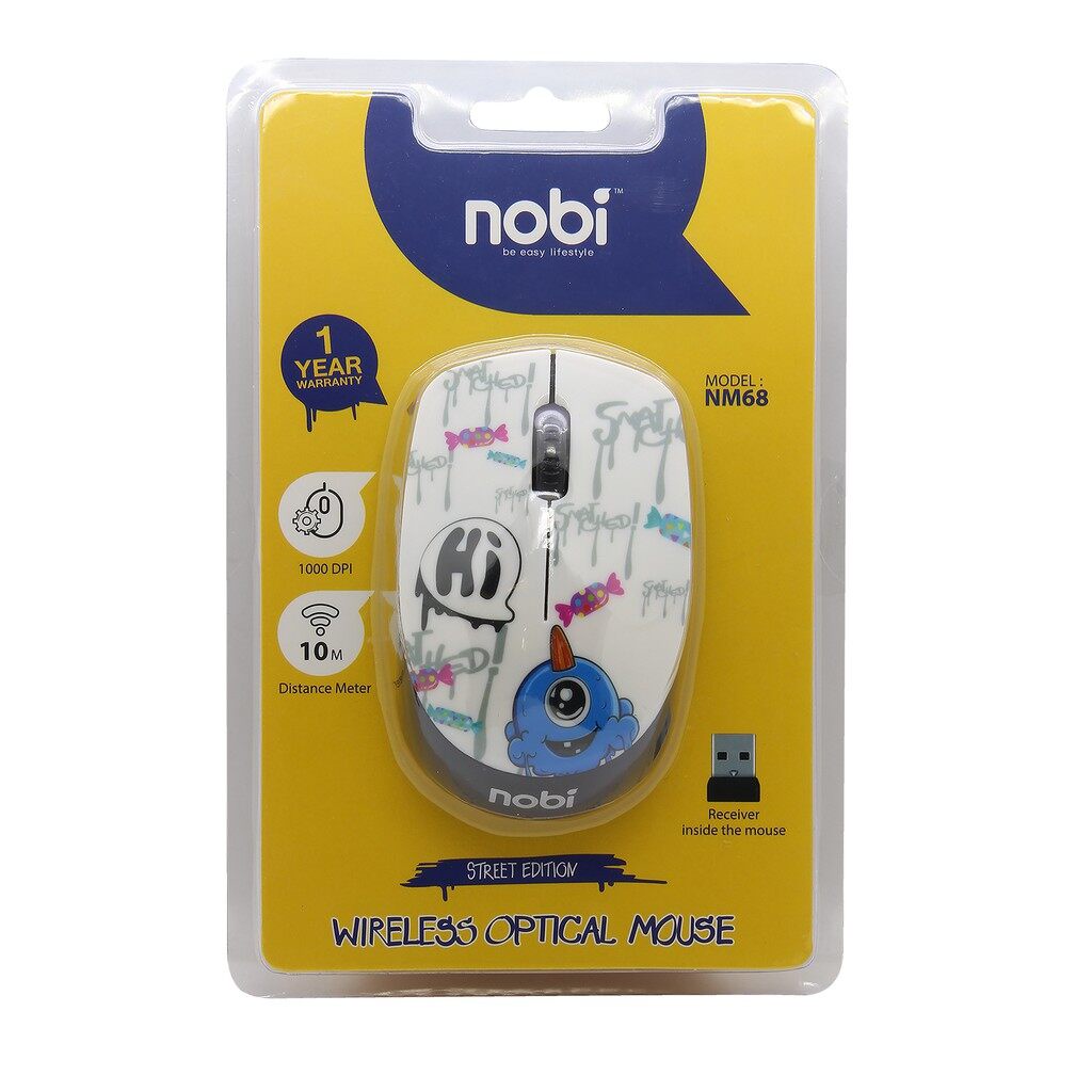 nobi Mouse wireless เมาส์ไร้สาย เมาส์ รุ่น NM68 | Shopee Thailand