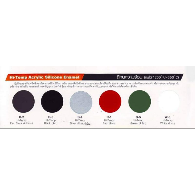 สีสเปรย์ทนความร้อน Hi-Temp Acrylic Silicone Enamel | Shopee Thailand