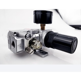 THB ชุดกรองลม ดักน้ำพร้อมตัวปรับลม เติมน้ำมัน ขนาดเกลียว 1/4” FRL202 (Made in Taiwan) ของแท้100% ...