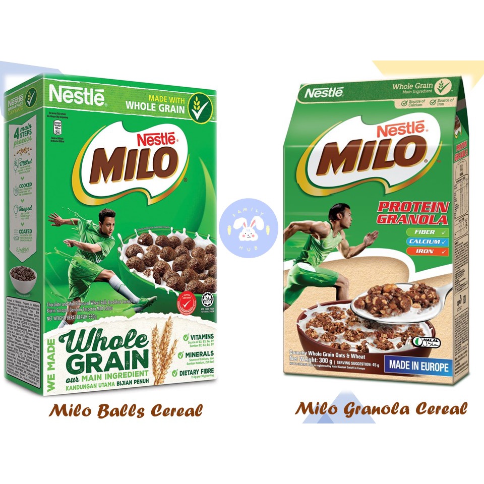 Nestle Milo Chocolate & Malt Flavored Whole Grain Wheat Balls Breakfast ...