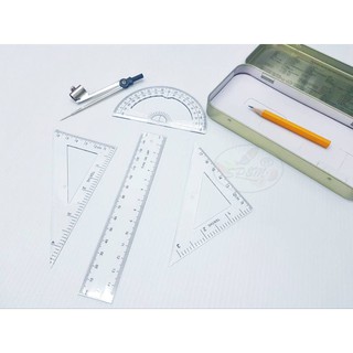 ชุดเรขาคณิต Mathematical Set กล่องเหล็กแดง A5001 (ราคาต่อ1ชิ้น ...