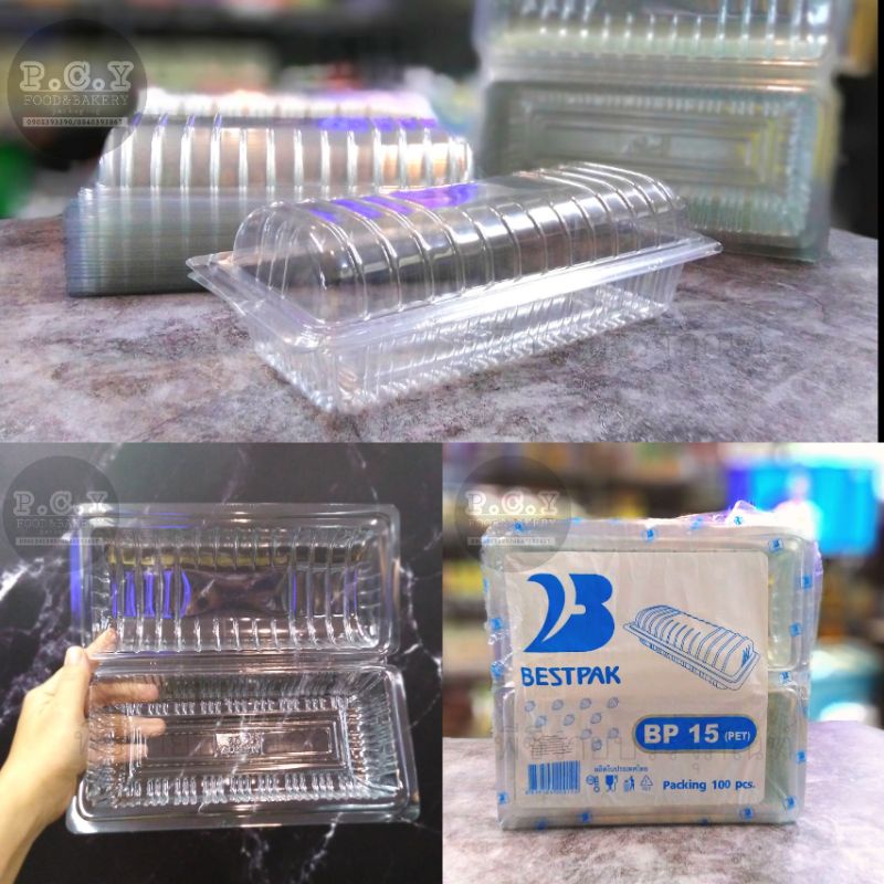 (100ชิ้น)กล่องใสยาว กล่องใส่อาหารและเบเกอรี่ Bp15 | Shopee Thailand