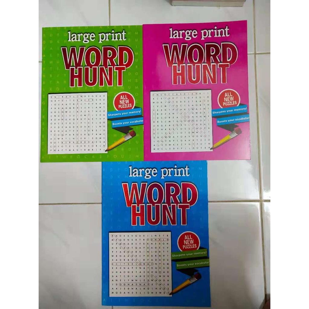 1 ชุด 3 เล่ม Word HUNT/Word ค้นหากิจกรรมหนังสือสําหรับเด็กปริศนาการ ...