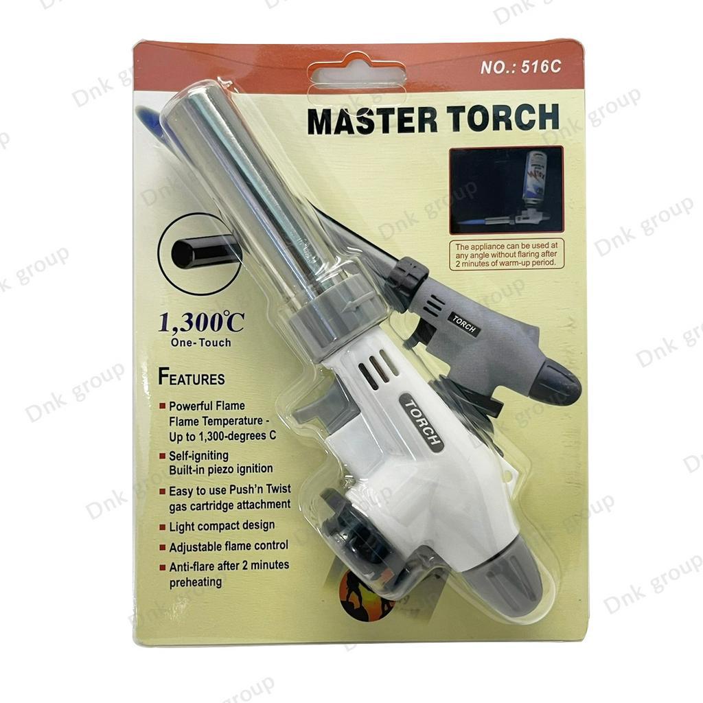 หัวพ่นแก๊ส หัวเป่าไฟ TORCH 516C หัวพ่นไฟฟู่ ปรับระดับเปลวไฟได้ หัว ...