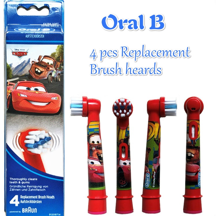 Oral B Cars Stages Power Electric Toothbrush Replacement Brush Heads ...