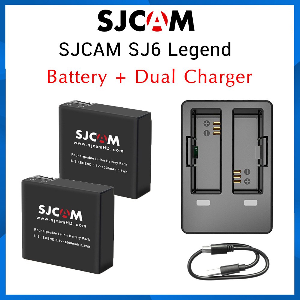Battery SJCAM SJ6 LEGEND 1000 mAh Dual Charger SJ6 Legend (ของแท้ ...