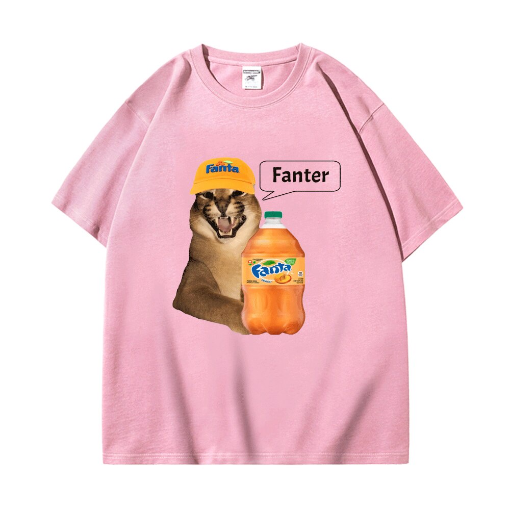 เสื้อยืดแขนสั้น พิมพ์ลายการ์ตูนแมว Floppa Meme Fanter แฟชั่นฤดูร้อน ...