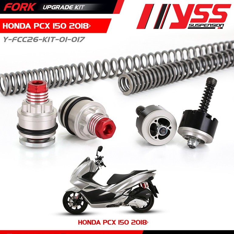 YSS FORK UPGRADE KIT ฟรี Fork Fluid เบอร์20 ขนาด 250ml สำหรับ HONDA PCX 150i '14 - '17, PCX 150i ...