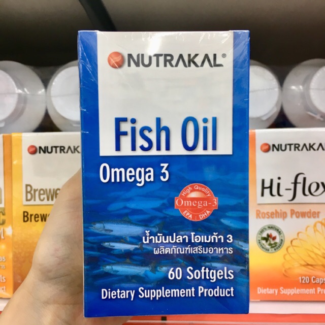 Nutrakal Fish Oil Omega 3 60 เม็ด นูทราแคล น้ำมันปลา โอเมก้า 3 จำนวน 60 ...