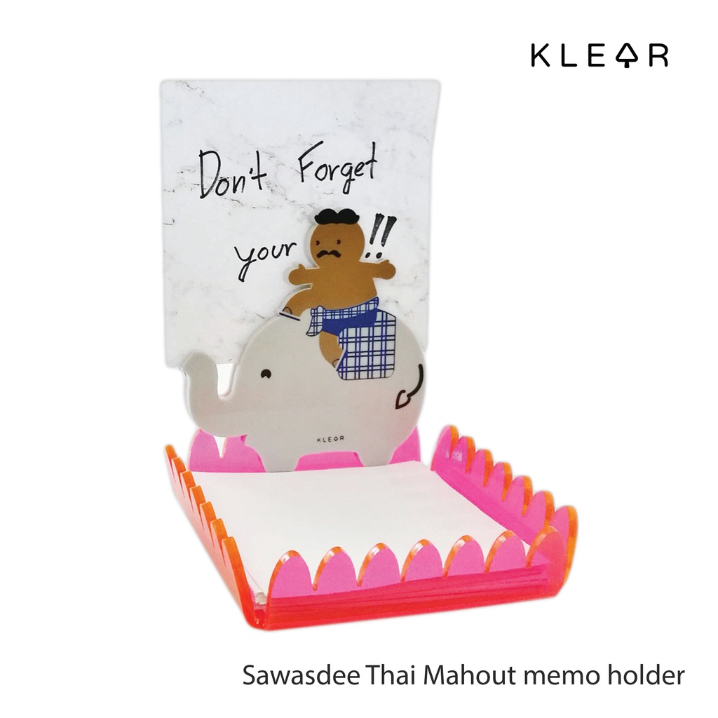 KlearObject Sawasdee Thai Mahout memo holder กล่องใส่กระดาษโน๊ต ใส่นามบัตร เก็บของใช้บนโต๊ะทำงาน ...