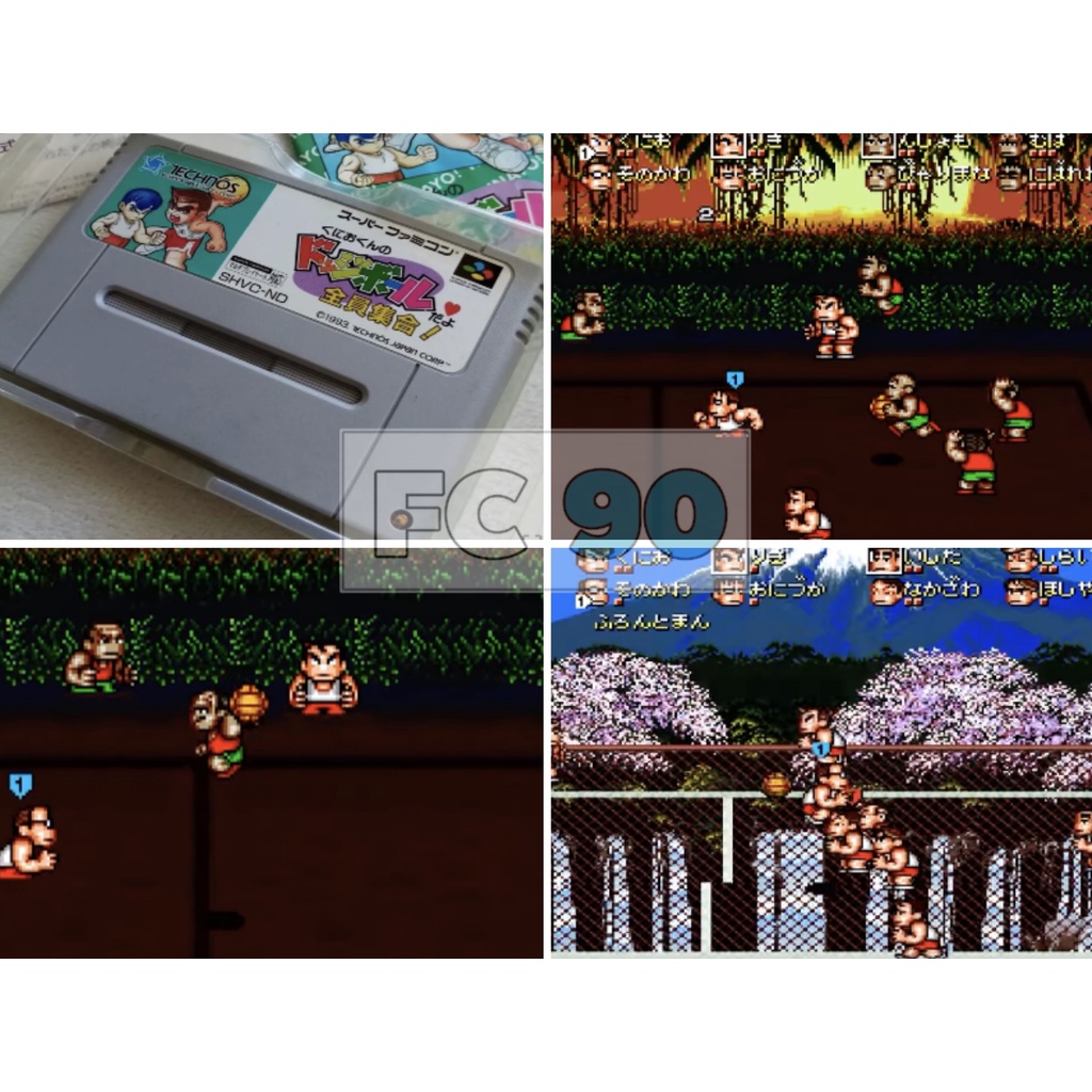 ตลับเกมคุนิโอะดอดจ์บอล Kunio-kun no Dodge Ball Da Yo: Zenin Shūgo [SFC ...