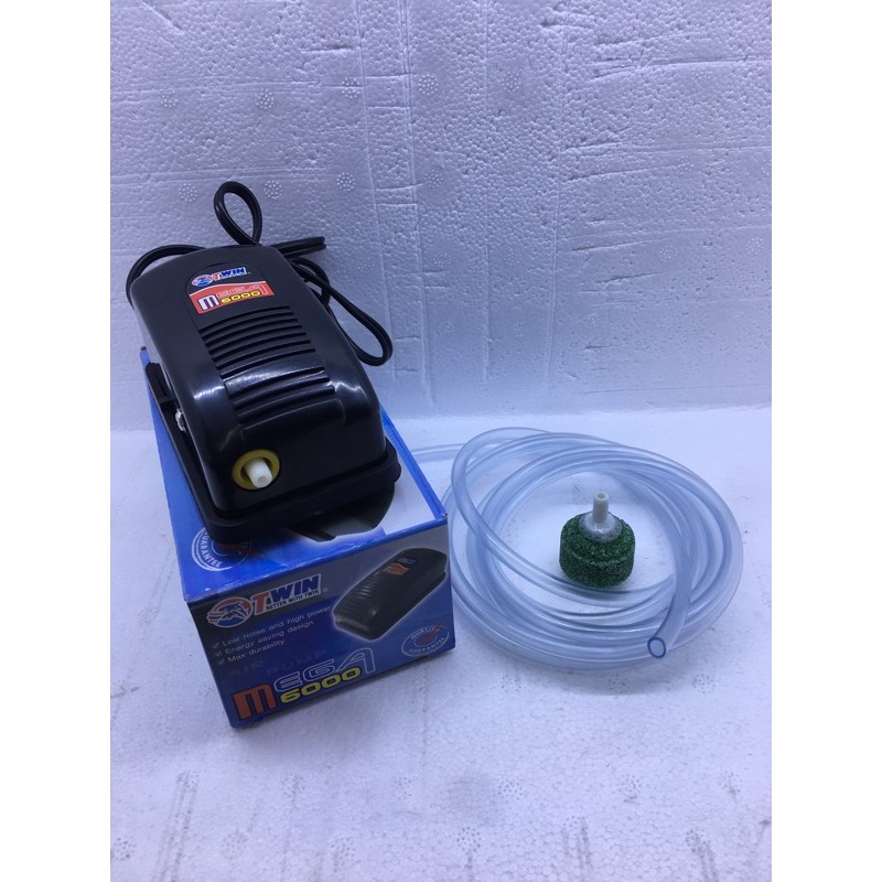 ปั้มลม Mega 6000 ออกทางเดียว (เหมาะสำหรับ ตู้ปลา หรือ อ่างปลา ขนาดเล็ก) | Shopee Thailand