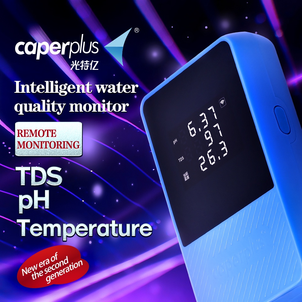 Caperplus เครื่องทดสอบคุณภาพน้ํา เครื่องวัด pH ถังปลา + ความบริสุทธิ์น้ําแบบดิจิตอล TDS EC ...