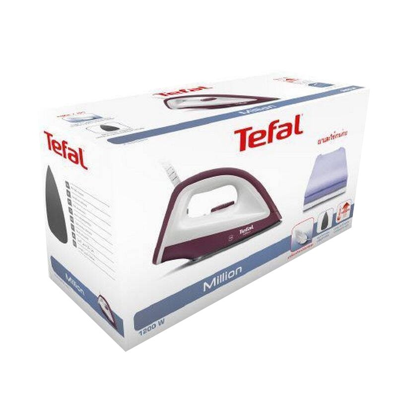 เตารีด tefal รุ่น FS2622 กำลังไฟ 1,200 วัตต์ สีม่วง เตารีดแห้ง FS2622T0 | Shopee Thailand
