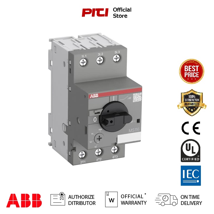 ABB MS132-16 ช่วงปรับตั้งกระแสโอเวอร์โหลด 12.0-16.0 Manual Motor Starter | Shopee Thailand