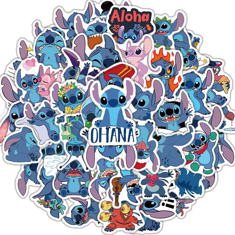 50pcs Stitch Sticker Laptop Sticker Water Bottle Skateboard Sticker ...