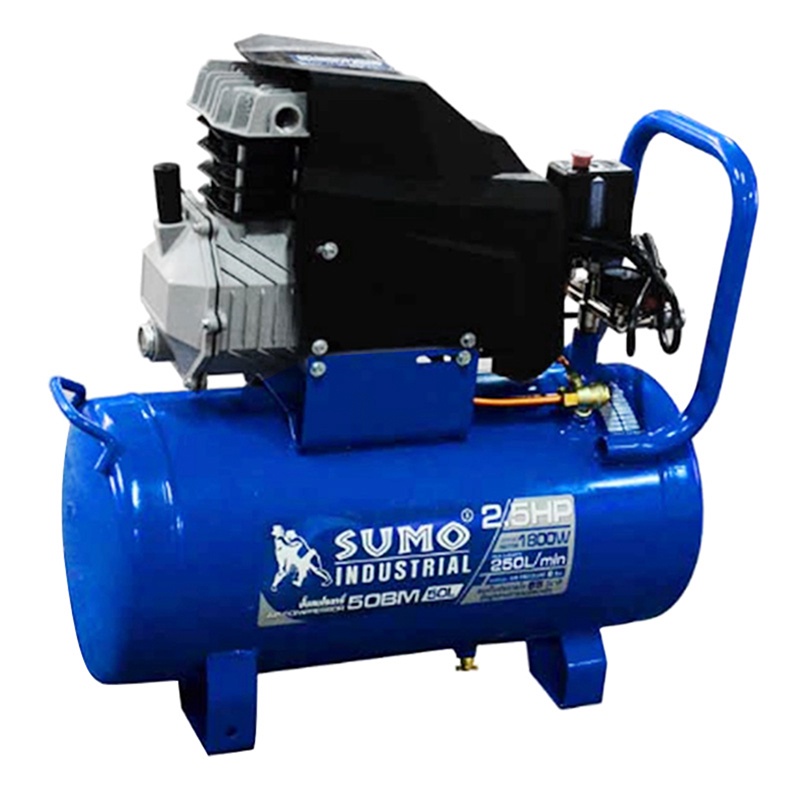 SUMO ปั๊มลม Oil free รุ่น 50BM 2.5 HP ขนาด 50 ลิตร สีน้ำเงิน | Shopee ...