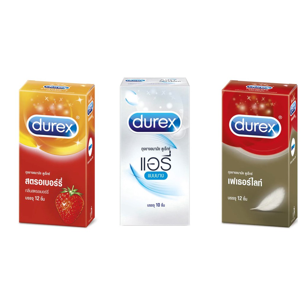 Durex Pack10,12 ถุงยางอนามัยดูเร็กซ์ แพ็ค10,12 ชิ้น Durex Airy, Durex ...