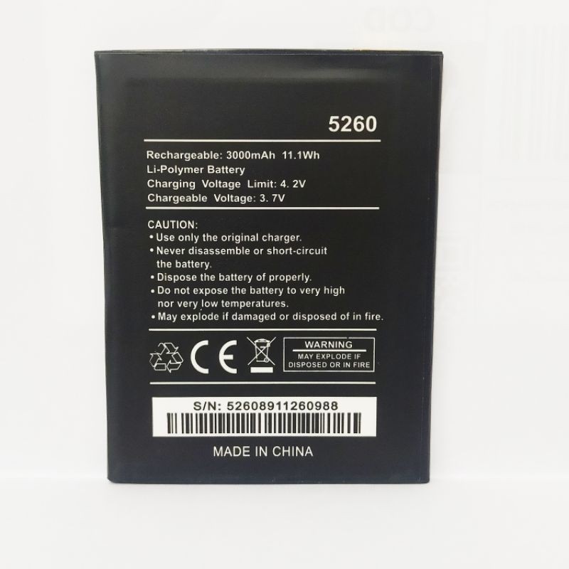 แบตเตอรี่ Wiko Plup Fab 4G (5260) ประกัน 3 เดือน | Shopee Thailand