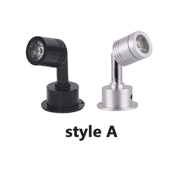โคมไฟติดผนัง LED 1W 3W มุม 360 องศา ปรับได้ AC220V สําหรับห้องนอน ตู้ ...