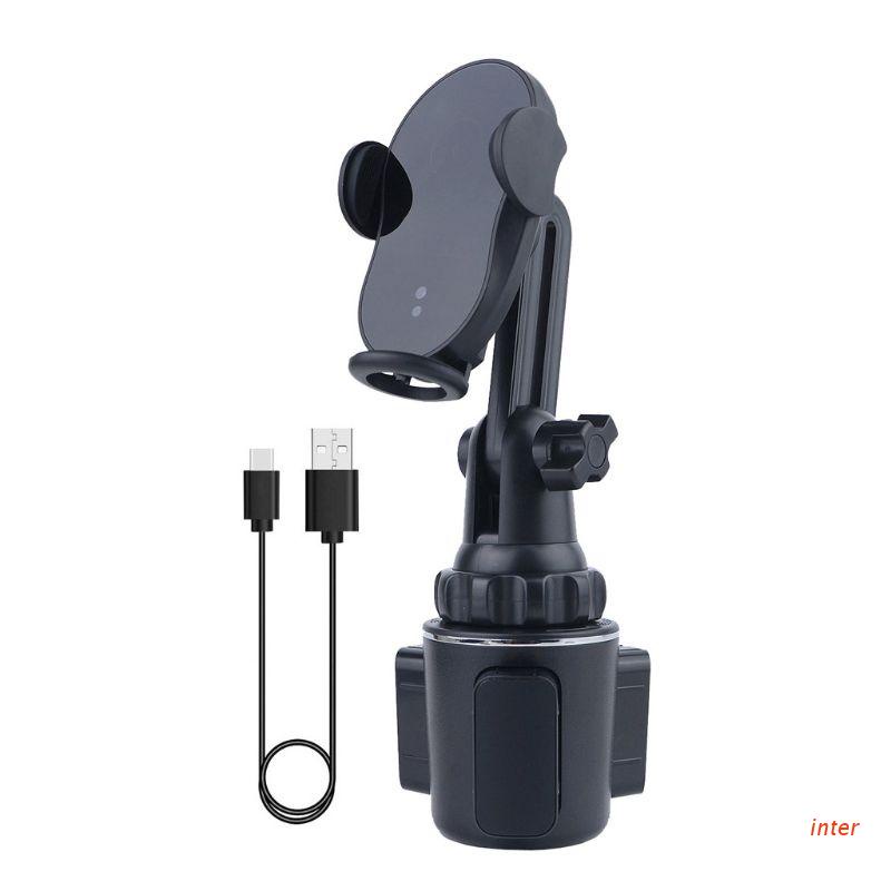 inter Universal Car Qi 15W Wireless Charger Cup Mobile Phone Holder ...