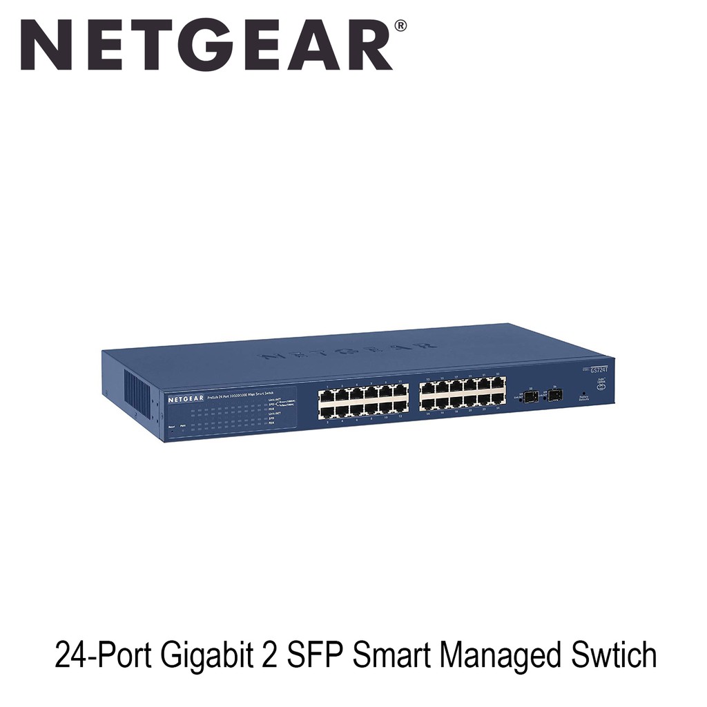 NETGEAR (GS724T) 24-Port Gigabit Ethernet Smart Managed Pro Switch with ...