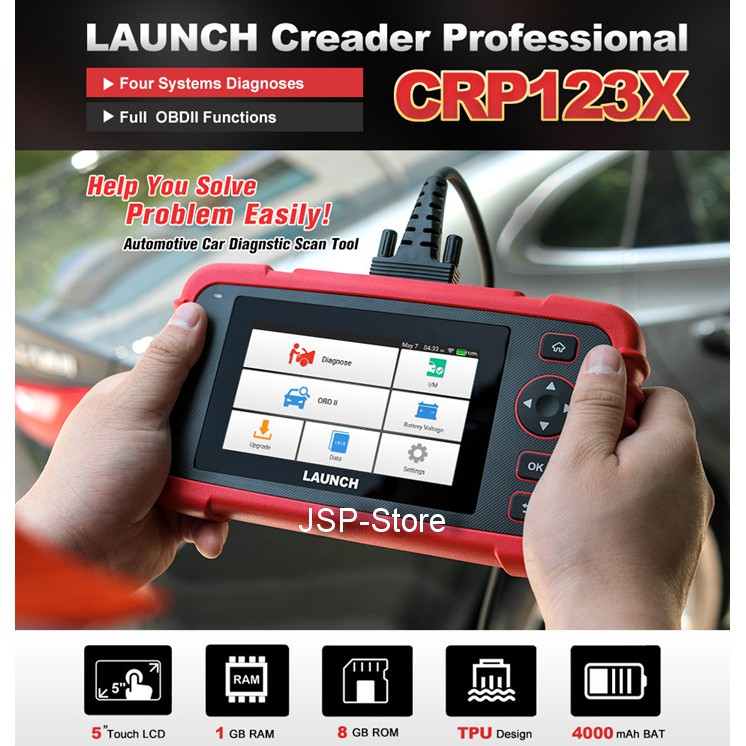 JSP เครื่องสแกนวิเคราะห์อ่านลบไฟโชว์โค้ดรถยนต์OBD2 เครื่องสแกนรถยนต์ Launch Creader Professional ...