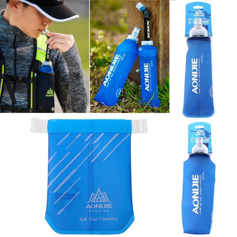 ขวดน้ำนุ่มพับได้ 170ml -500ml TPU Squeeze กีฬากลางแจ้งวิ่งขวดน้ำ | Shopee Thailand