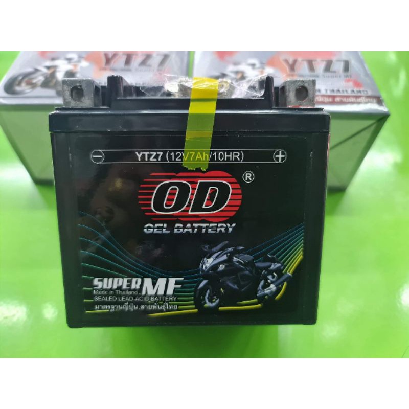แบตเตอรี่ Gel มอเตอร์ไซค์ ยี่ห้อ OD YTZ7 ขนาด 12 โวลด์ 7 แอมป์ เหมาะกับ ...