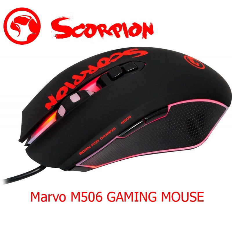 Marvo Scorpion Gaming Mouse รุ่น M-506 Backlite Optical Mouse เมาส์ ...