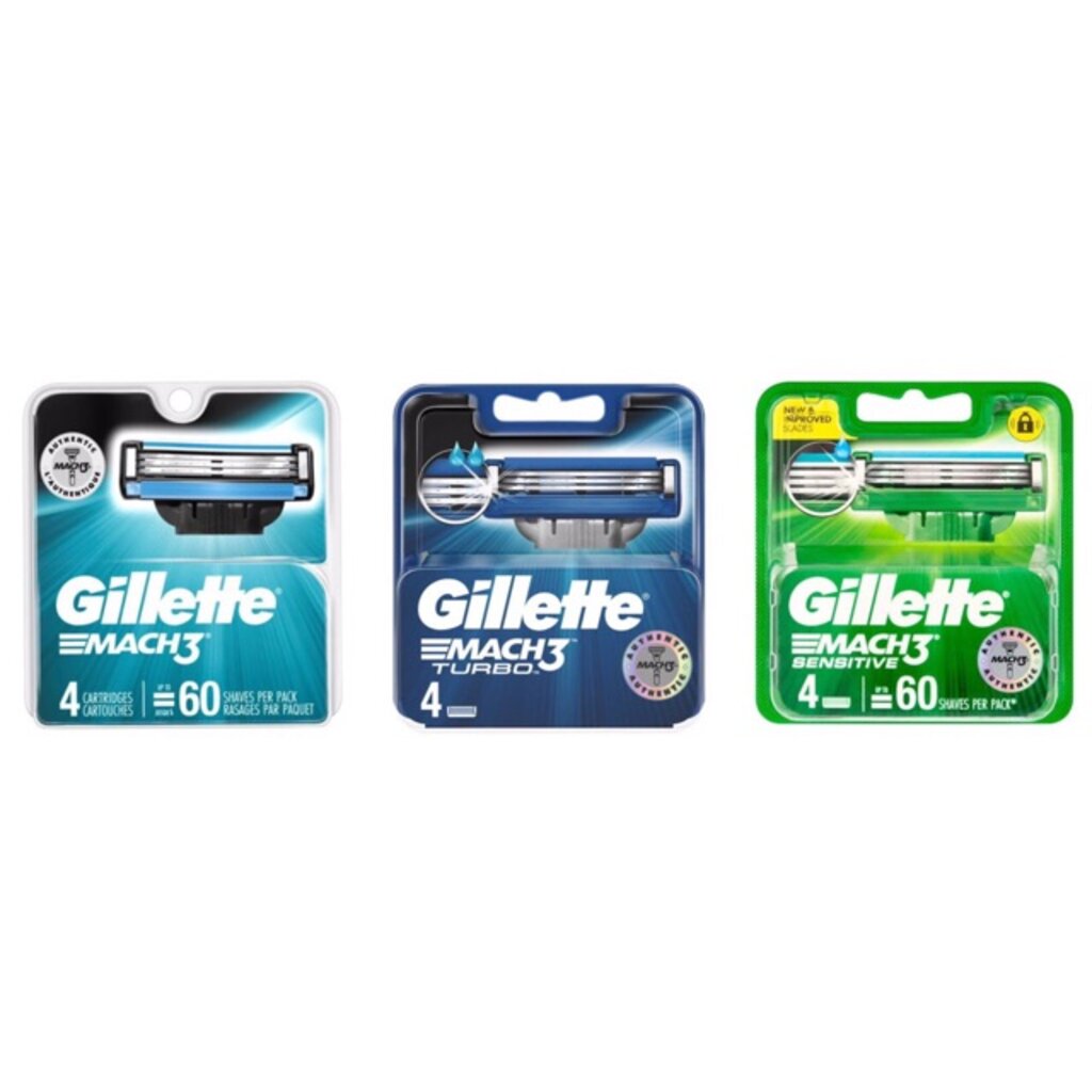 Gillette MACH3 TURBO SENSITIVE 2 ชิ้น และ 4 ชิ้น | Shopee Thailand