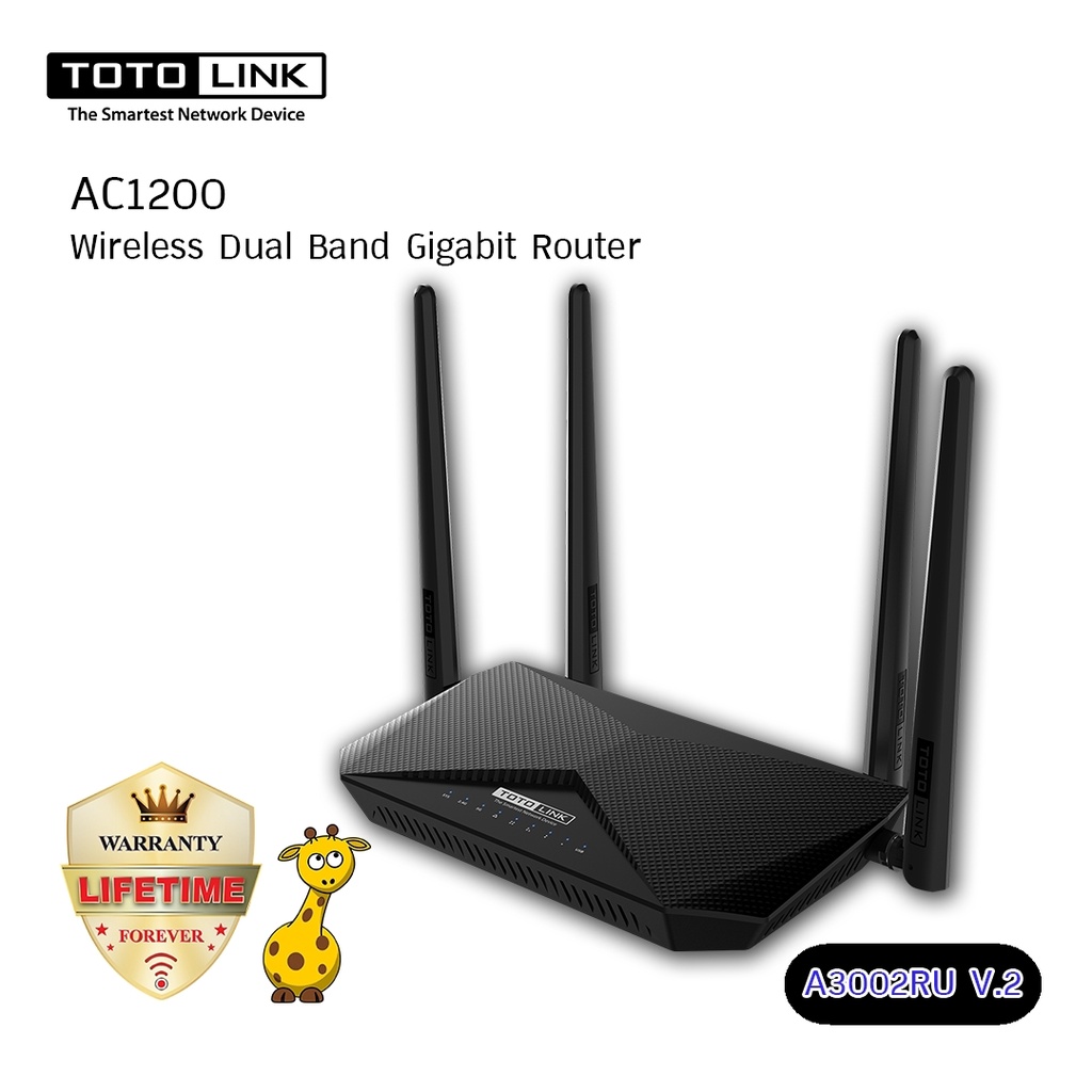TOTOLINK รุ่น A3002RU Wireless Dual Band Gigabit Router Ac1200 ประกัน ...