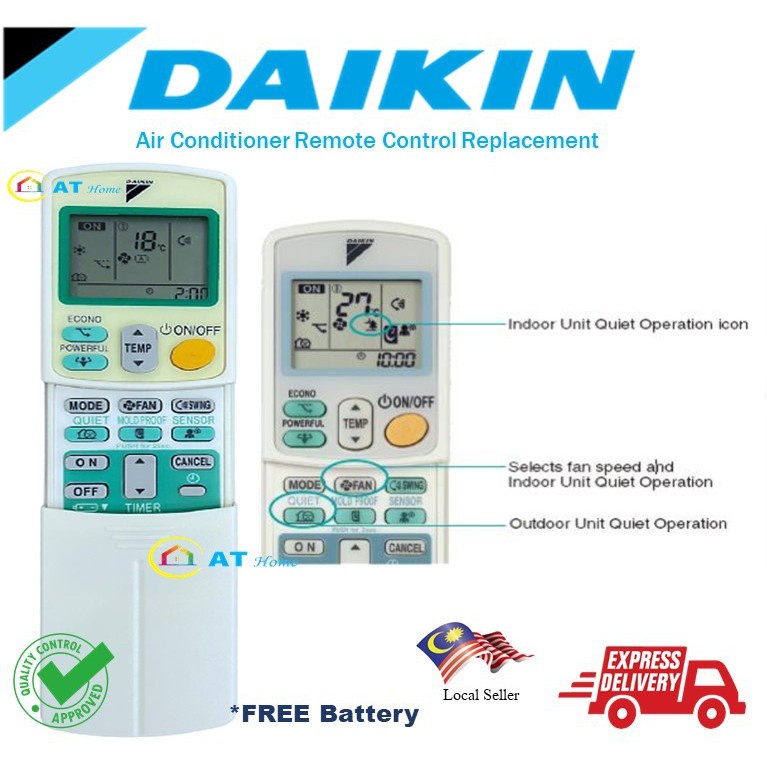 433B47 DAIKIN Aircon รีโมทคอนโทรล ARC433B47 เปลี่ยน FTKS25DVM ...
