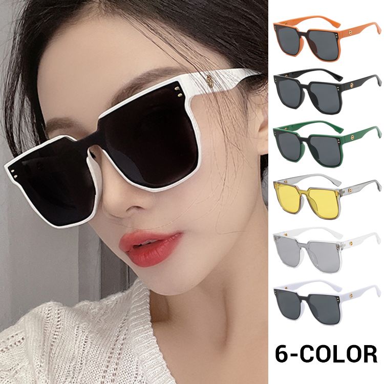 【บานพับโลหะ】แว่นกันแดดแฟชั่นเกาหลี ทรงสี่เหลี่ยม เลนส์ชิ้นเดียว INS UV400 | Shopee Thailand