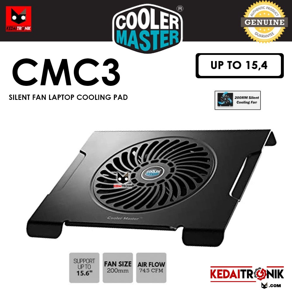 Cooler MASTER NOTEPAL CMC3 Cooling laptop Pad Fan Notebook Silent ...