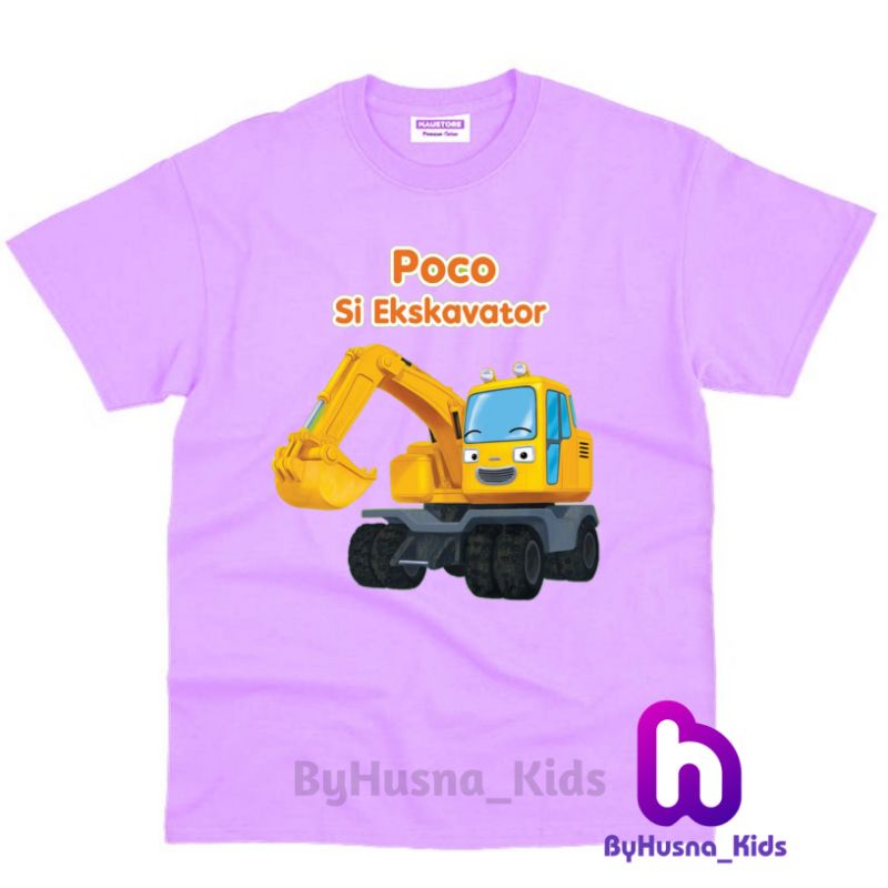 เสื้อยืดเด็ก POCO SI Excavator TAYO THE LITTLE BUS วัสดุพรีเมี่ยม ...